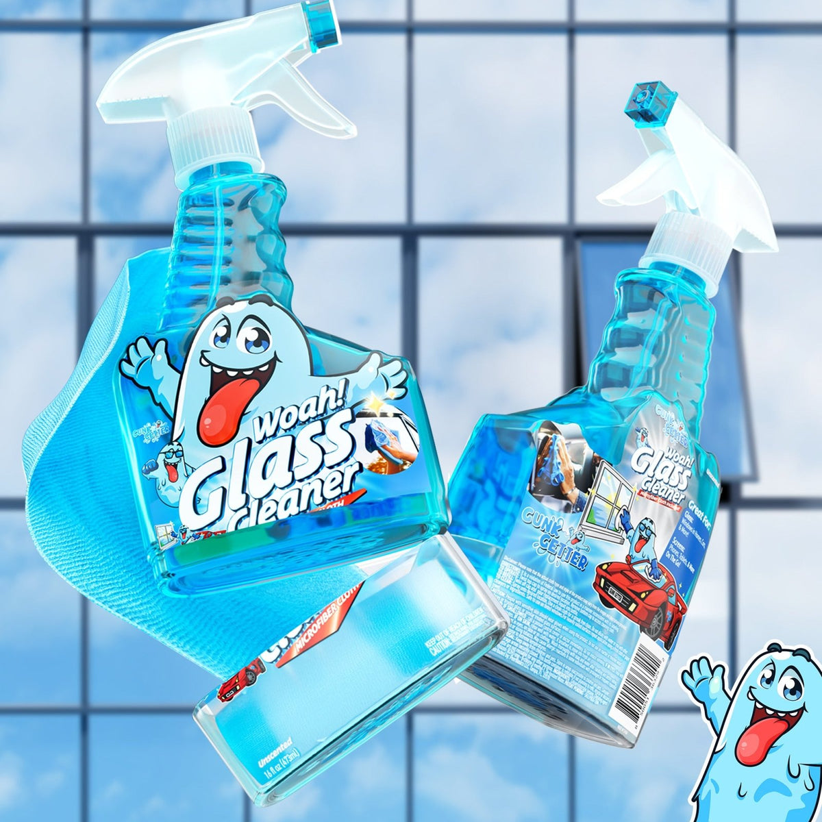Spray Bottle 16oz (Glass Cleaner) , 2 Pack – Gunk Getter